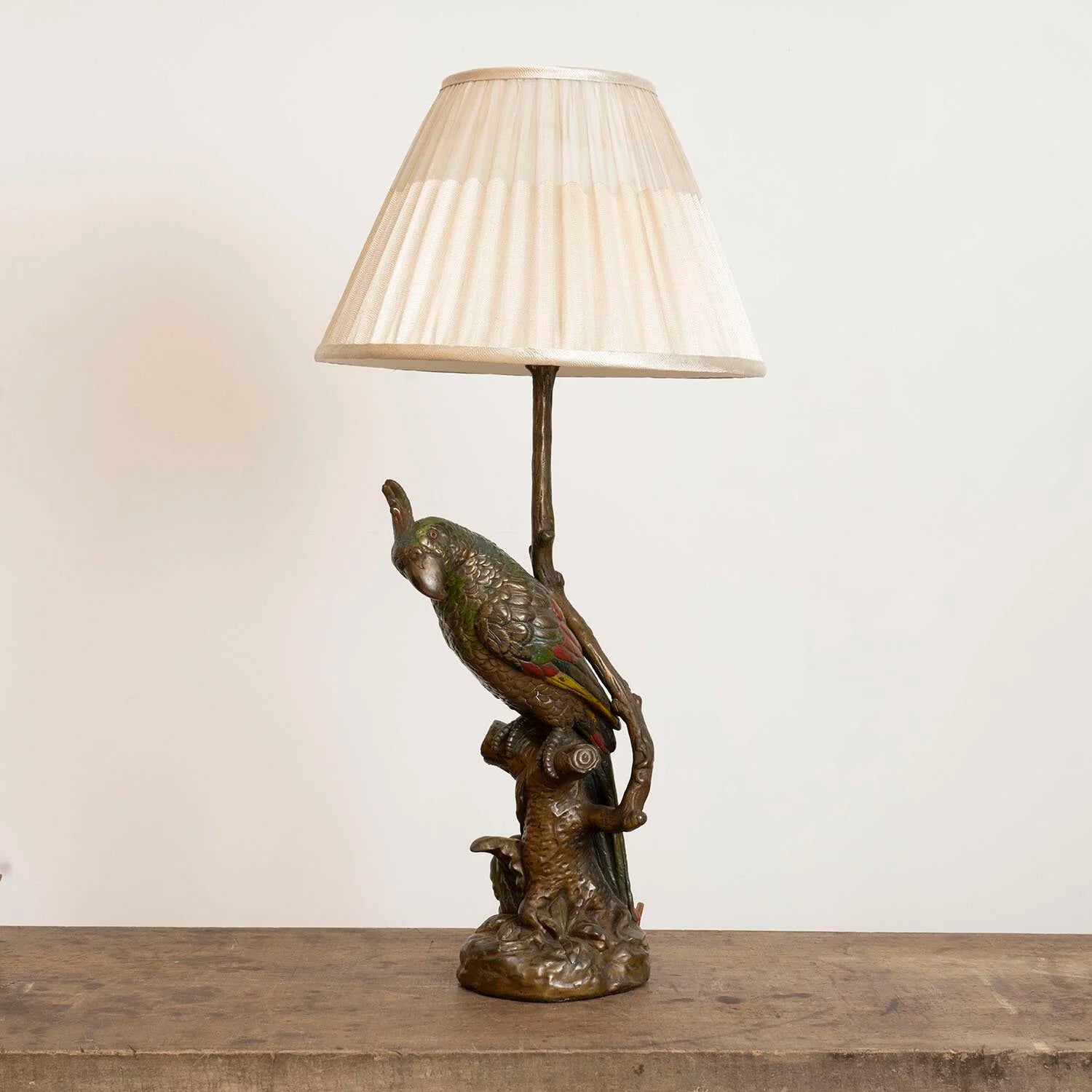 EARLY 20TH-CENTURY VIENNESE COLD PAINTED BRONZE PARROT LAMP