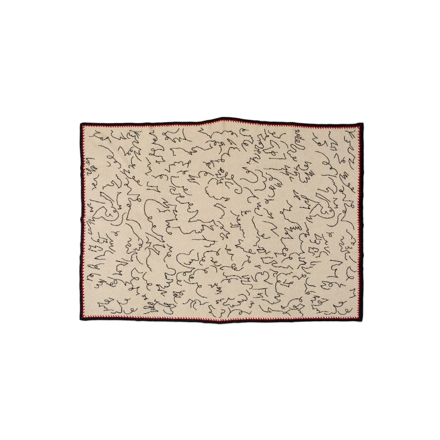 "MODERN CALLIGRAPHY" CALLIGRAM CASHMERE BLANKET